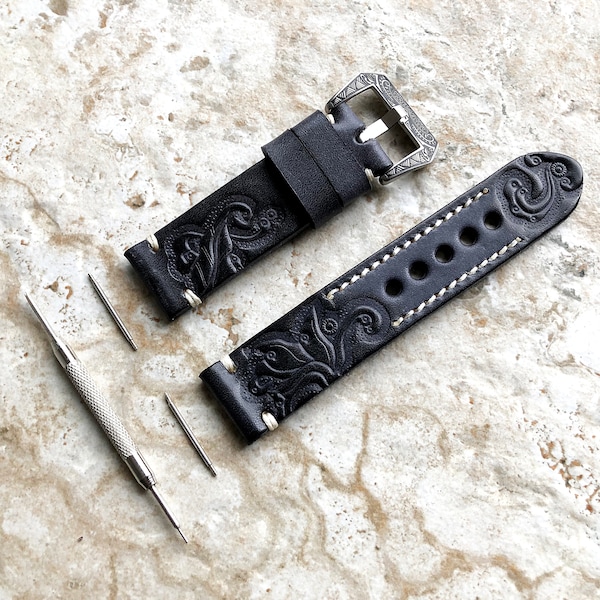 Leather Watch Band - Etsy