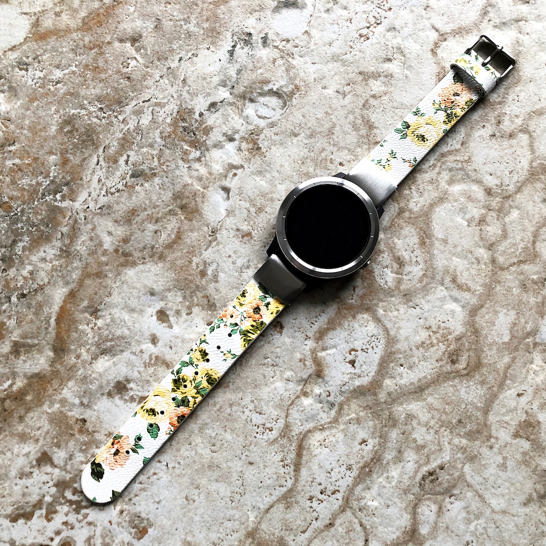 Garmin Yellow Floral FL1 Band for D2 Delta S Instinct 2S Descent Mk2s ...