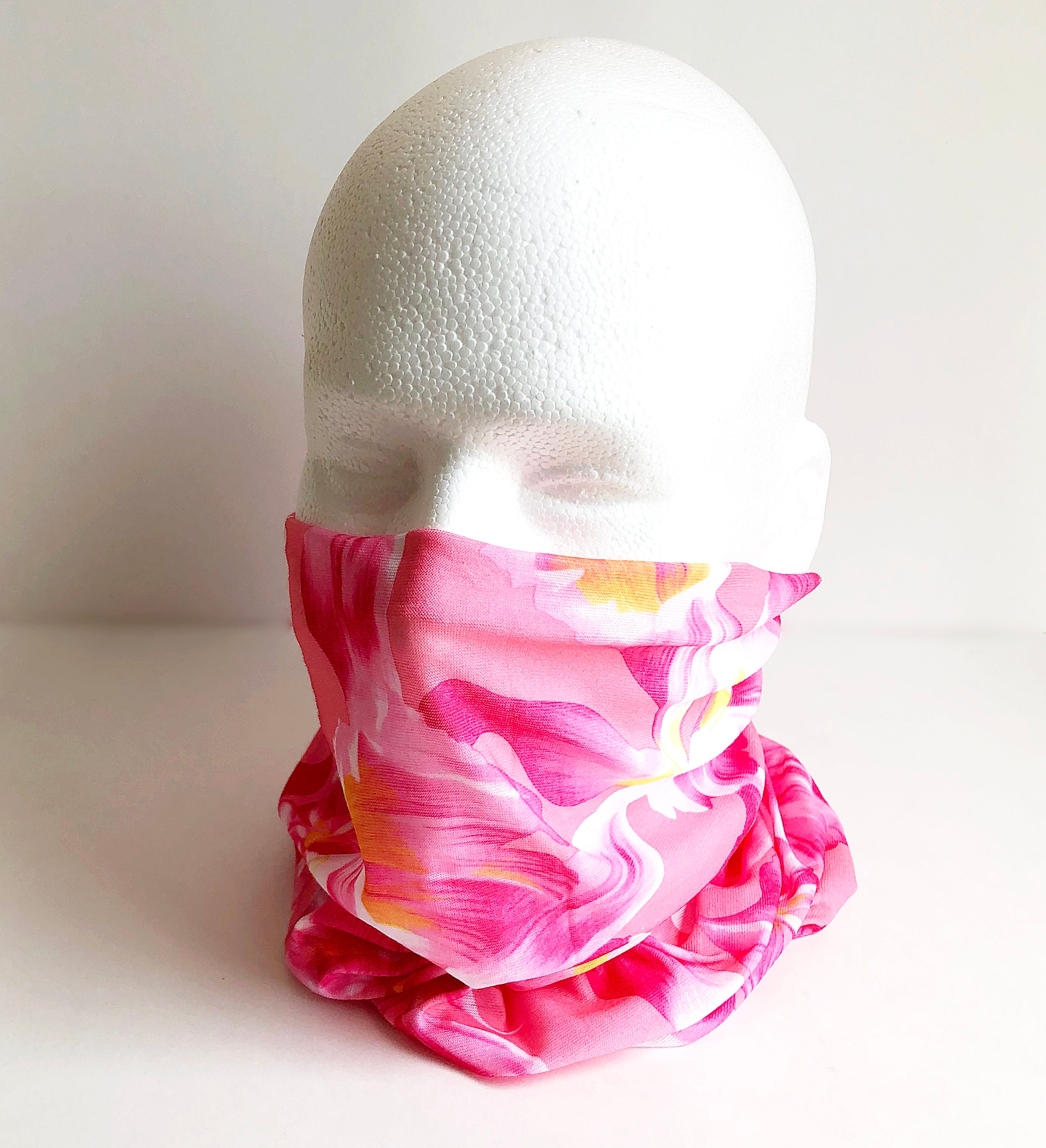 Pink Flo Face Mask Scarf New Multi Functional Seamless | Etsy