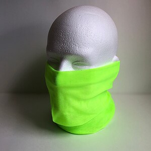 Fluorescent Green Neon Face Mask New Scarf Multi Functional Seamless ...