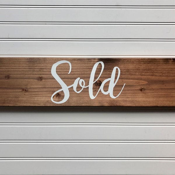 Sold Sign - Etsy