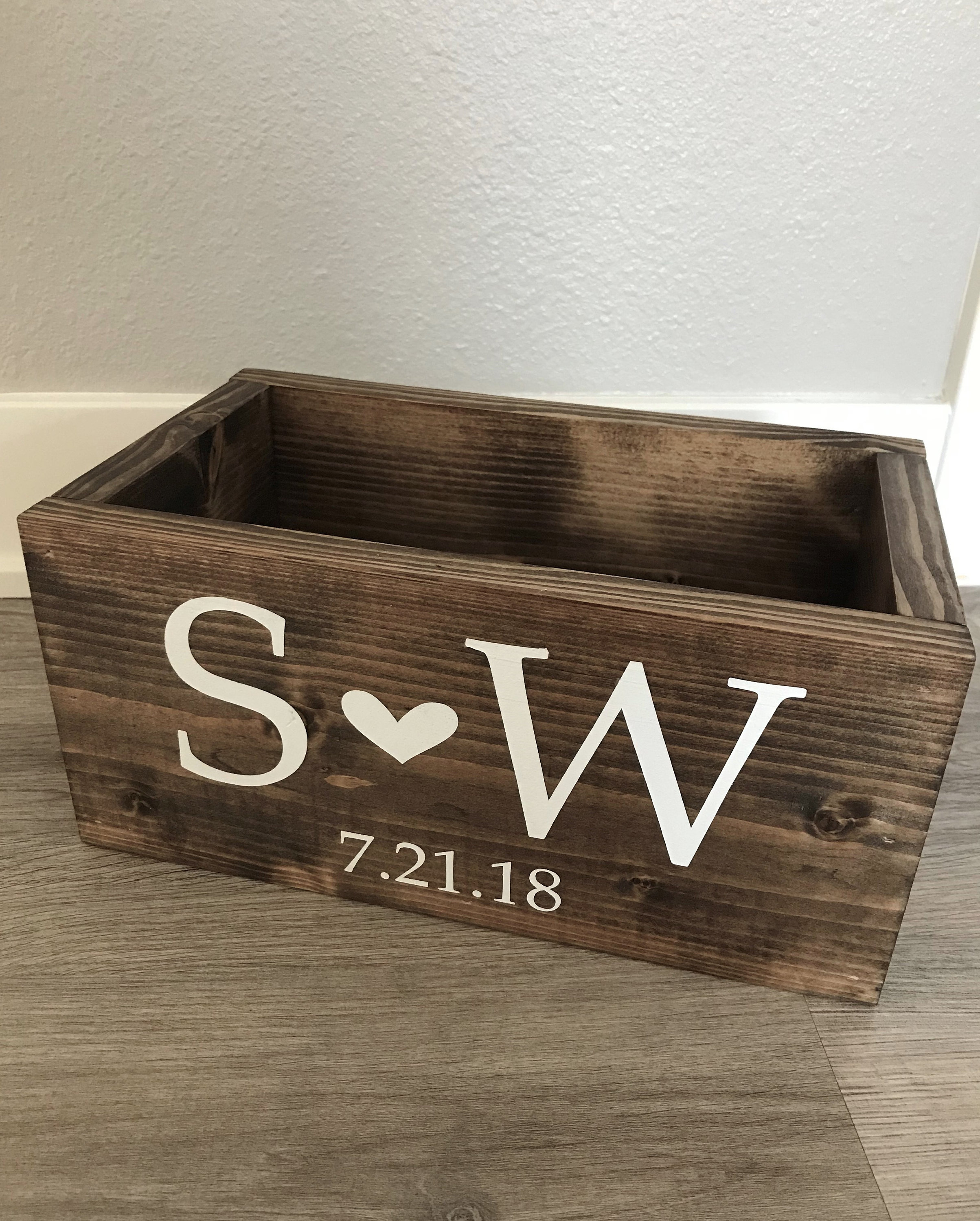 Card Box Card Holder Cards Sign Gift Table Box Rustic Wood - Etsy