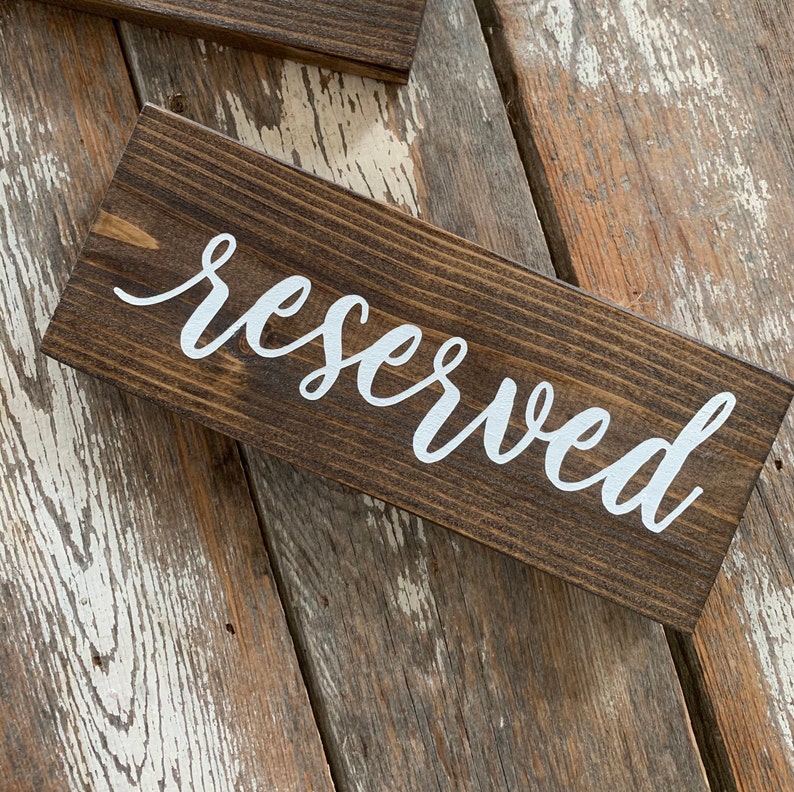 Wedding Reserved Sign Wood Reserved Sign Reserved Sign - Etsy