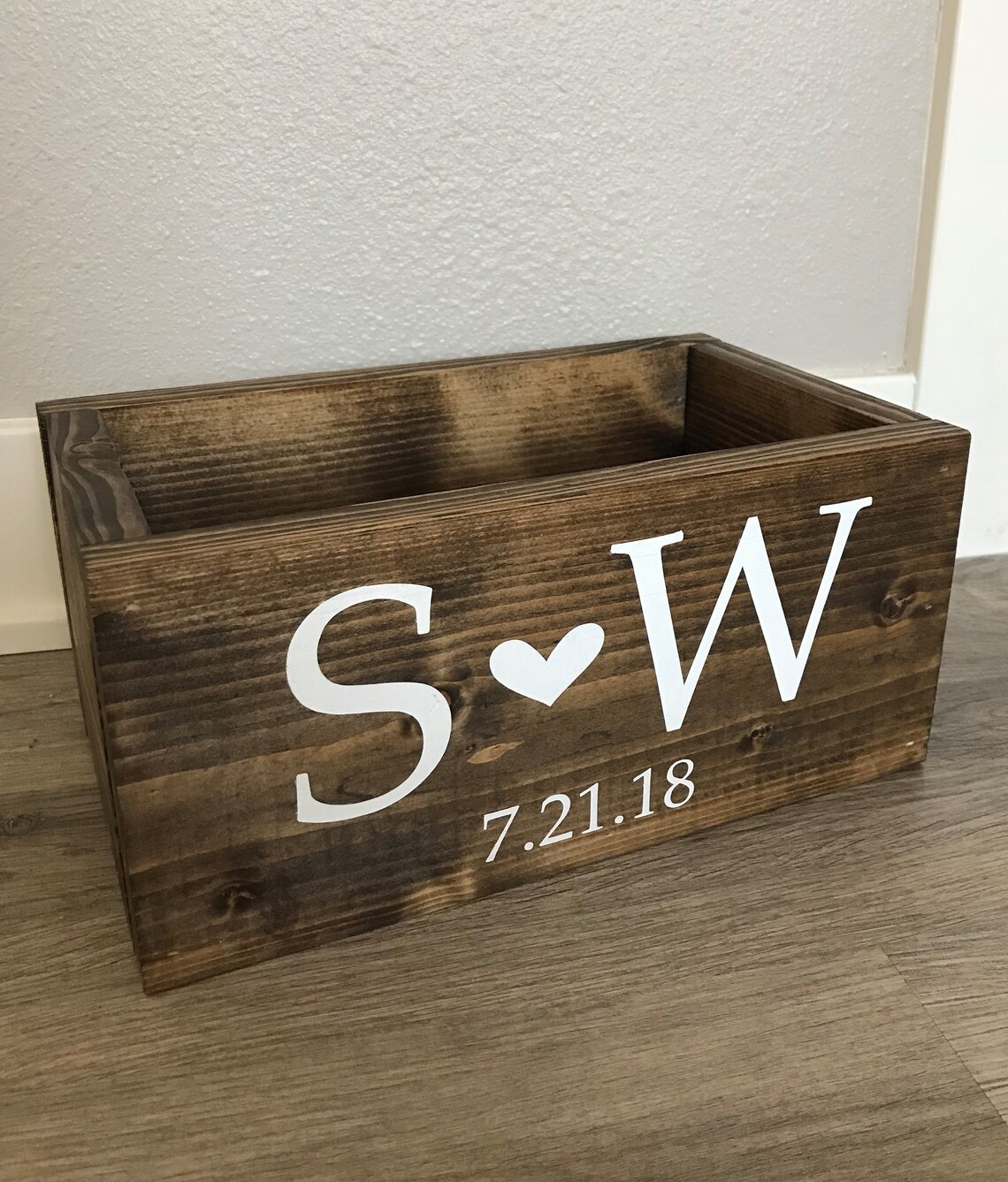 Card Box Card Holder Cards Sign Gift Table Box Rustic Wood - Etsy