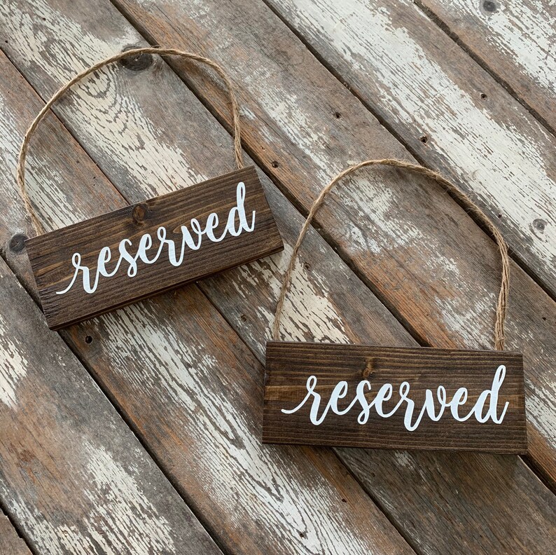Wedding Reserved Sign Wood Reserved Sign Reserved Sign - Etsy