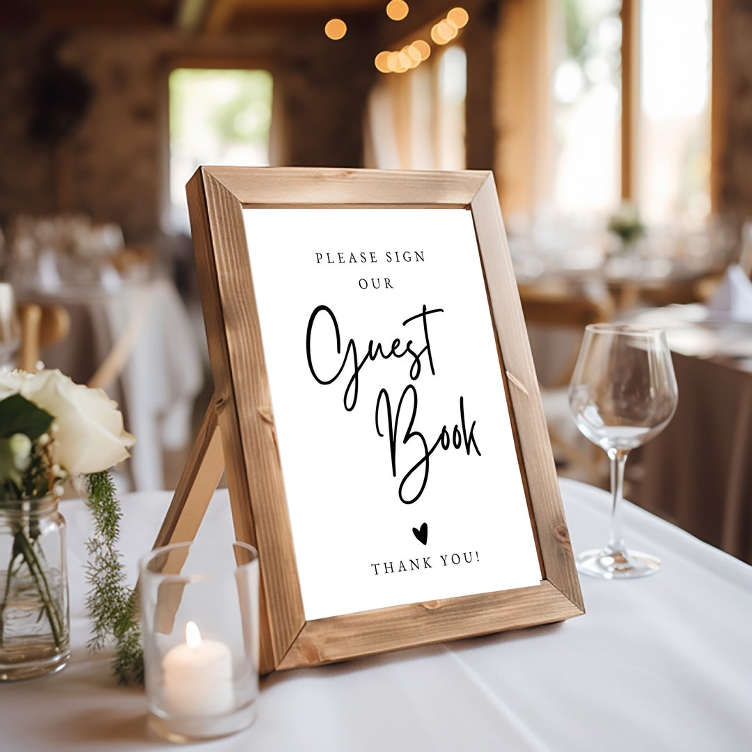 Please Sign Our Guestbook Sign Printable, Sign Our Guestbook ...