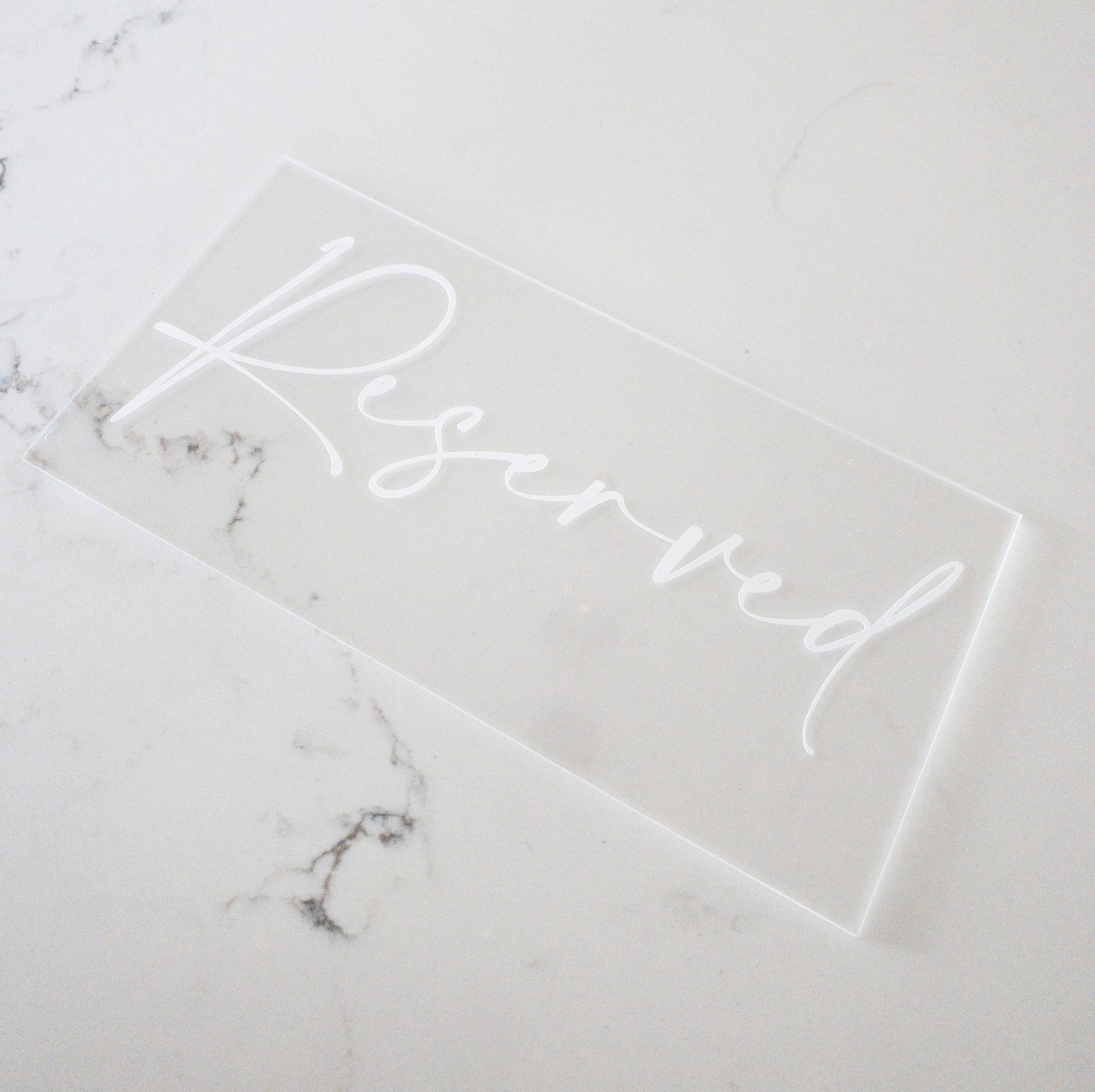 Wedding Reserved Sign - Acrylic Reserved Sign - Acrylic Sign - Wedding ...