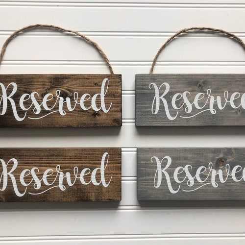 Wedding Reserved Sign Wood Reserved Sign Reserved Sign - Etsy