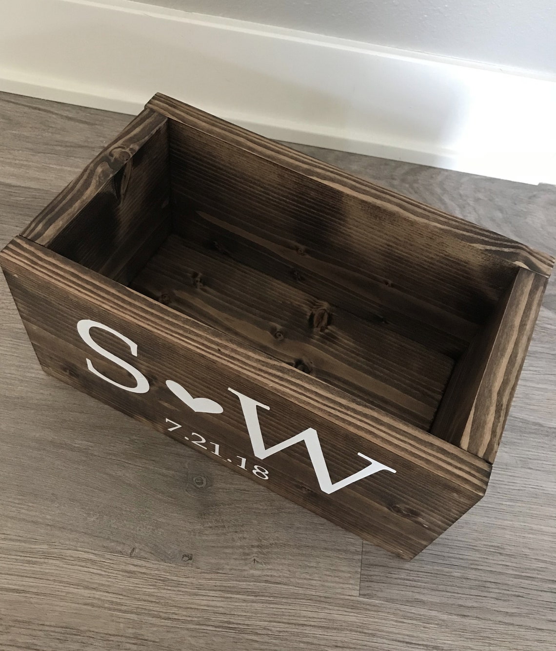 Card Box Card Holder Cards Sign Gift Table Box Rustic Wood - Etsy