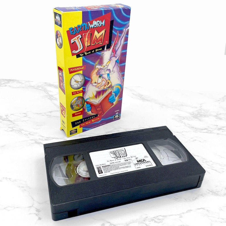 Earthworm Jim Vol. #4 • the Book of Doom [VHS] 1995 • MCA Universal - Etsy