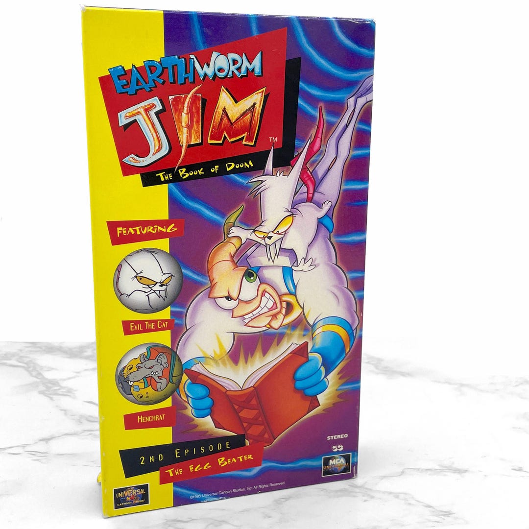 Earthworm Jim Vol. #4 • the Book of Doom [VHS] 1995 • MCA Universal - Etsy
