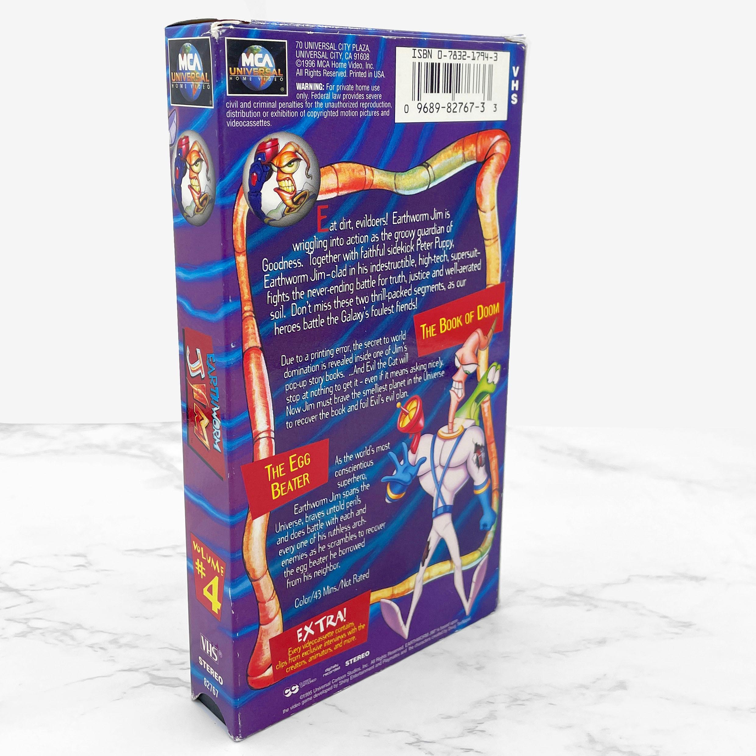 Earthworm Jim Vol. #4 • the Book of Doom [VHS] 1995 • MCA Universal - Etsy
