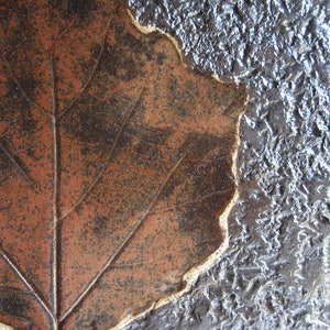 Ceramic Leaf Wall Hanging Sculpture, Leaf Art Tile, Leaves Rustic ...