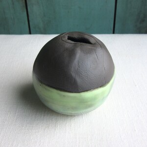 Early Pot 1. Ceramic Hand Built Black Ball Vase, Small 2-1/2" Round ...