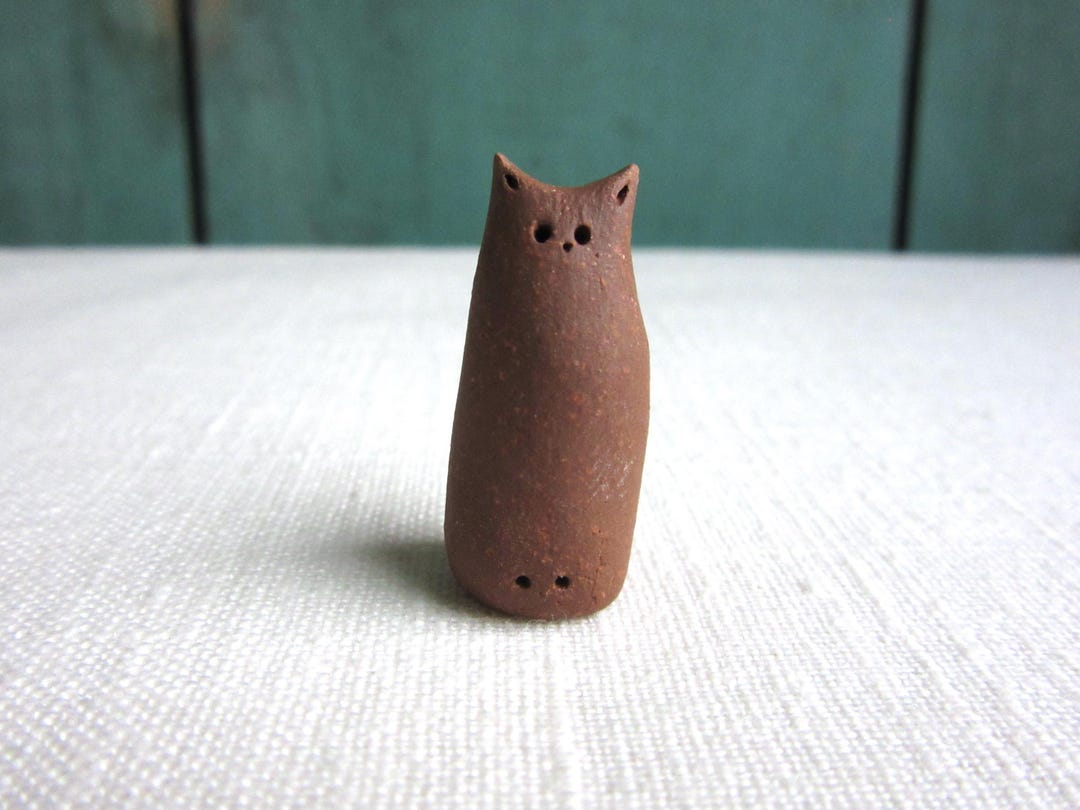 Little Bit. Tiny Miniature Ceramic Cat, Miniature Cat Figurine ...