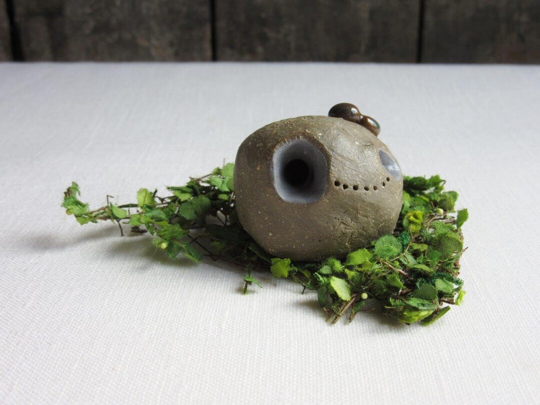 Miniature Ceramic Stone Cave House, Tiny Pottery House Figurine, Mouse ...