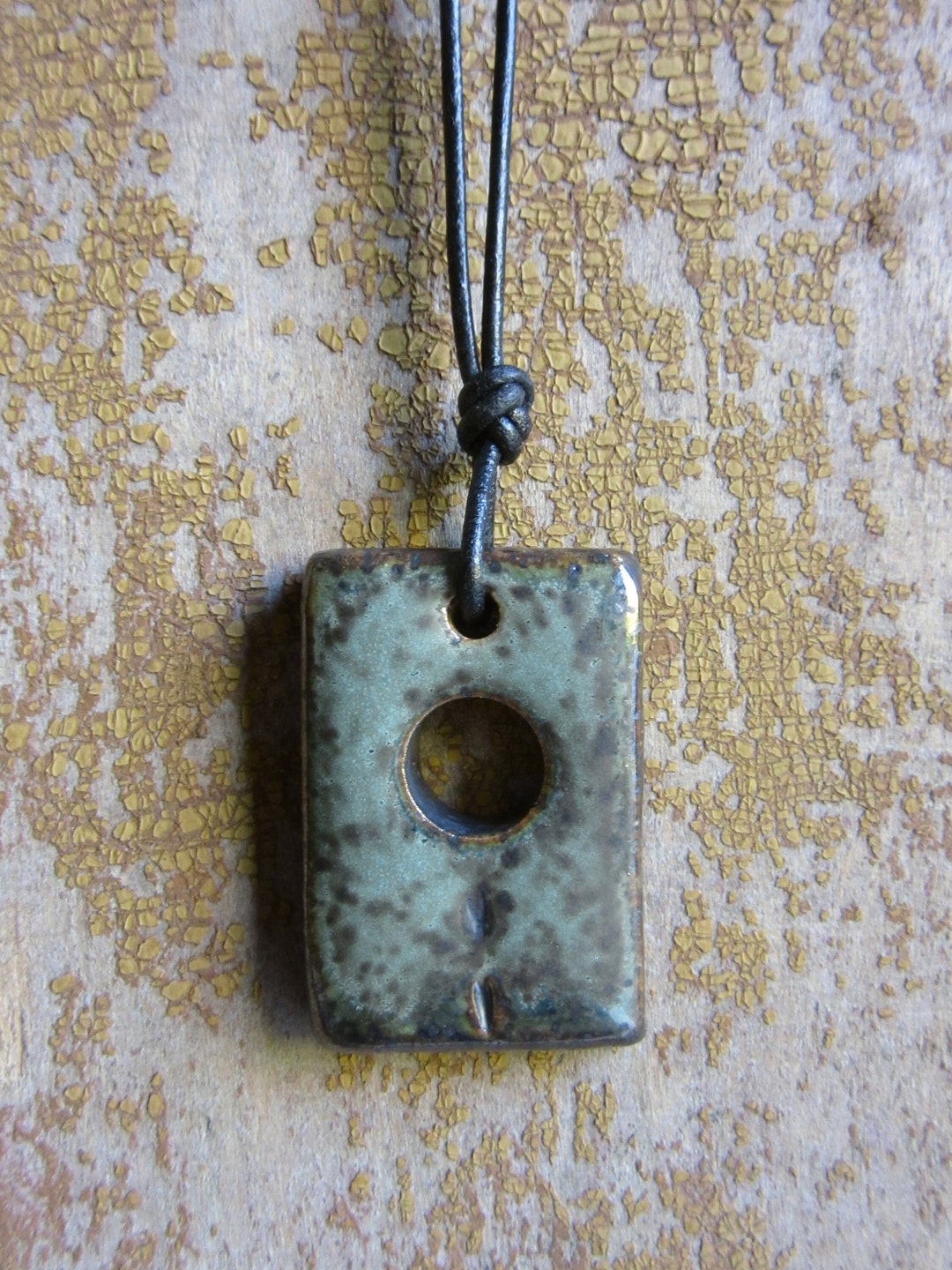 Ancient Temple Ceramic Pendant Necklace. Handmade Ceramic Pendant ...