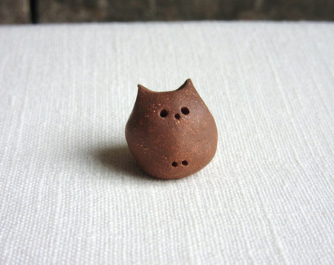 Very Tiny Cat. Miniature Ceramic Pottery Cat Figurine. Miniature ...