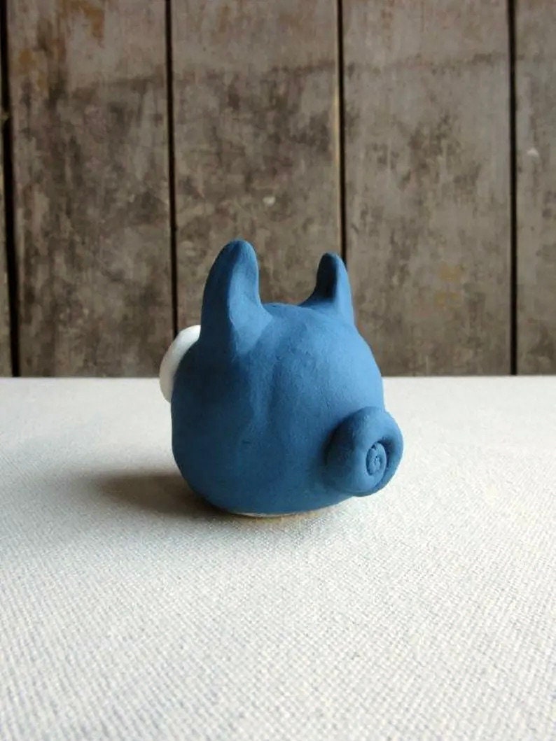 Ceramic Pottery Whimsical Cat Figurine Cute Cat Art Funny Fat Cat Art ...