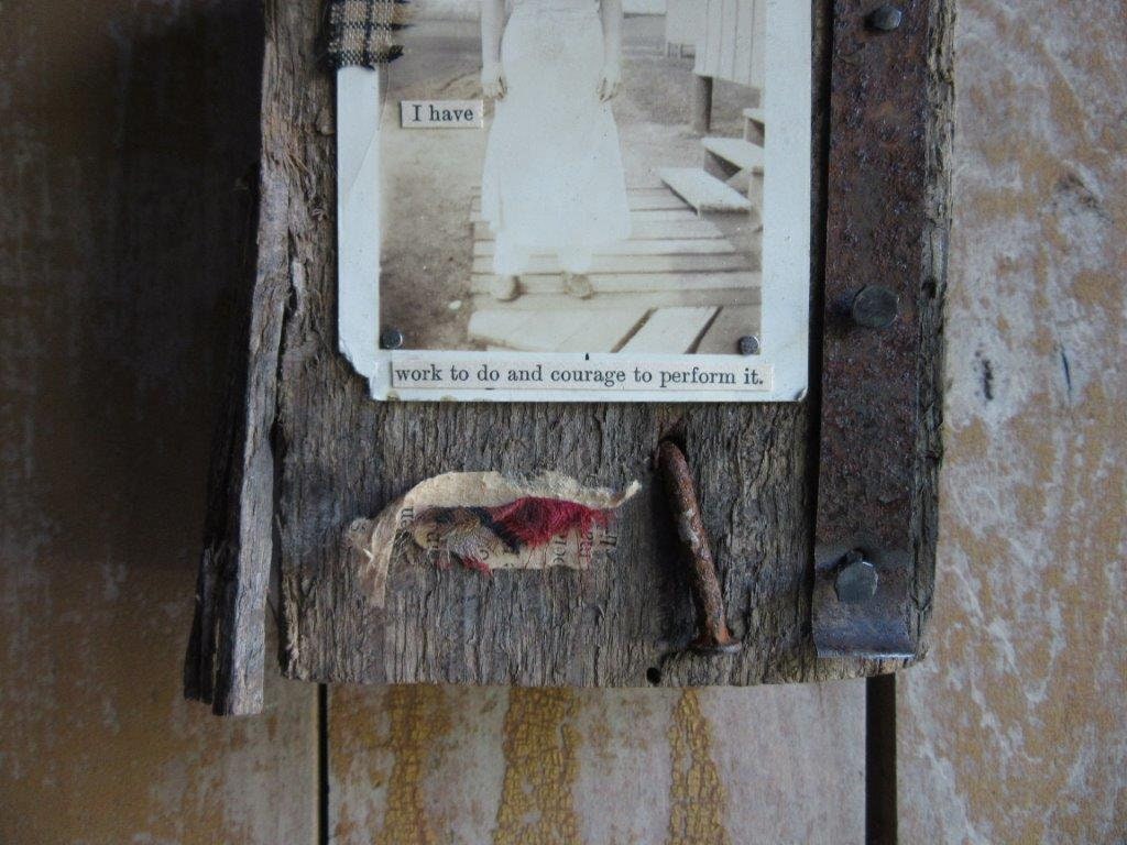 Courage. Original Mixed Media Collage Assemblage Art, Mixed Media Art ...