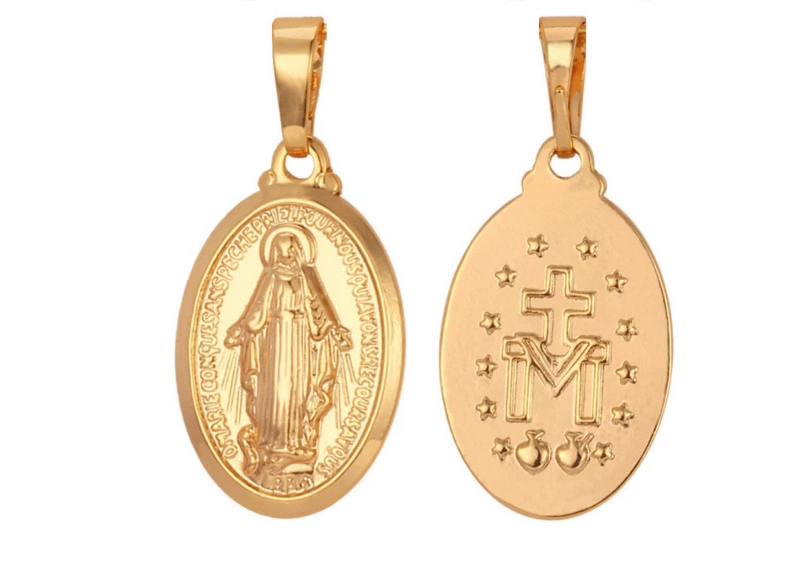 Miraculous Medal 18K Gold Plated Miraculous Medal - Etsy Australia