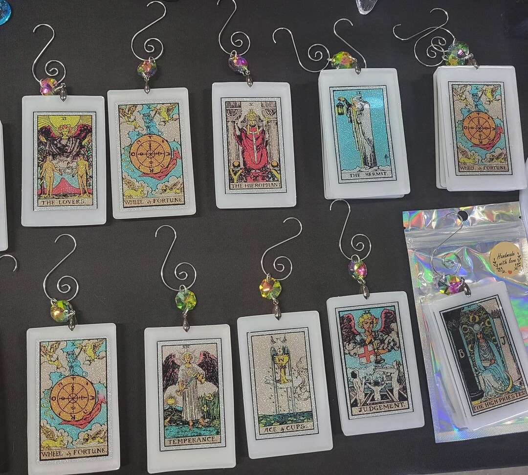 Handmade Tarot Card Resin Christmas Ornament - Etsy