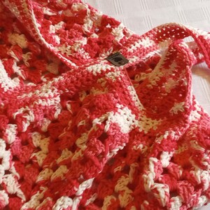 Crochet Pink Delight Granny Square Large Marketbag Handmade - Etsy