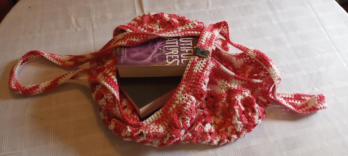 Crochet Pink Delight Granny Square Large Marketbag Handmade - Etsy