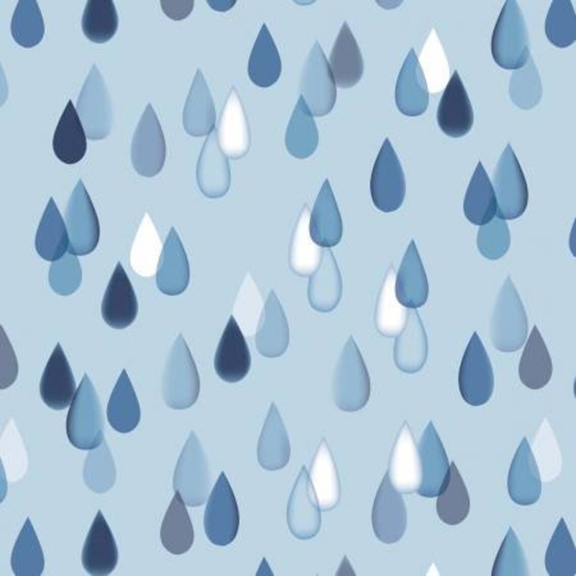 Indigo Elements Watercolor Raindrops Fabric 2833C-08 Stuart - Etsy