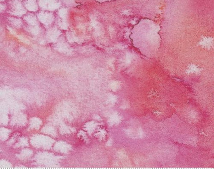 108" Flow Pink Wide Quilt Backing Fabric - Moda 108004-11, Pink Marbled ...