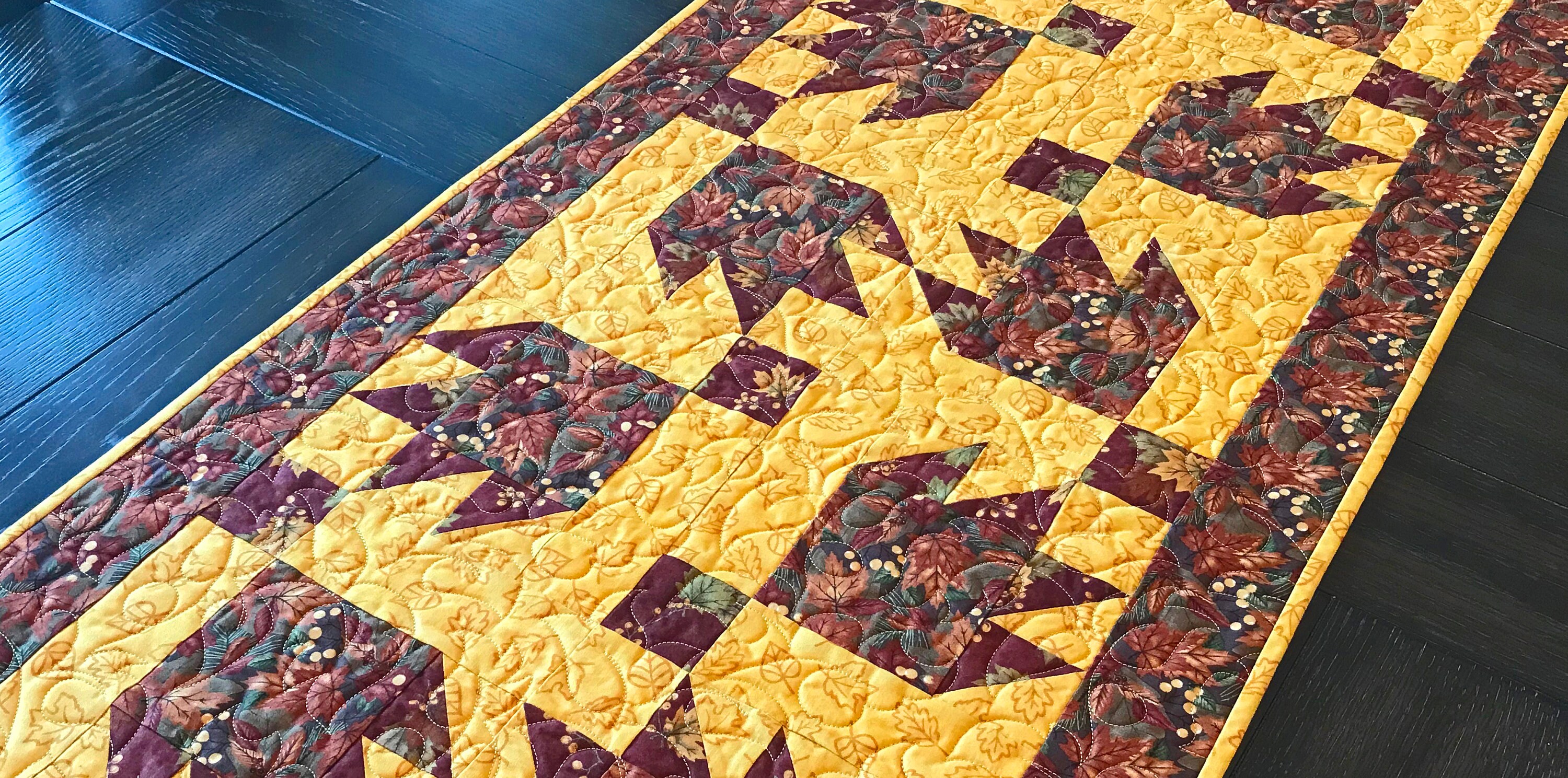 Fall Leaves Table Runner Fall Colors Table Runner Quilted - Etsy