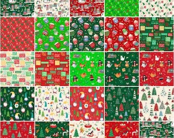 Christmas Fabric Charm Pack - Etsy