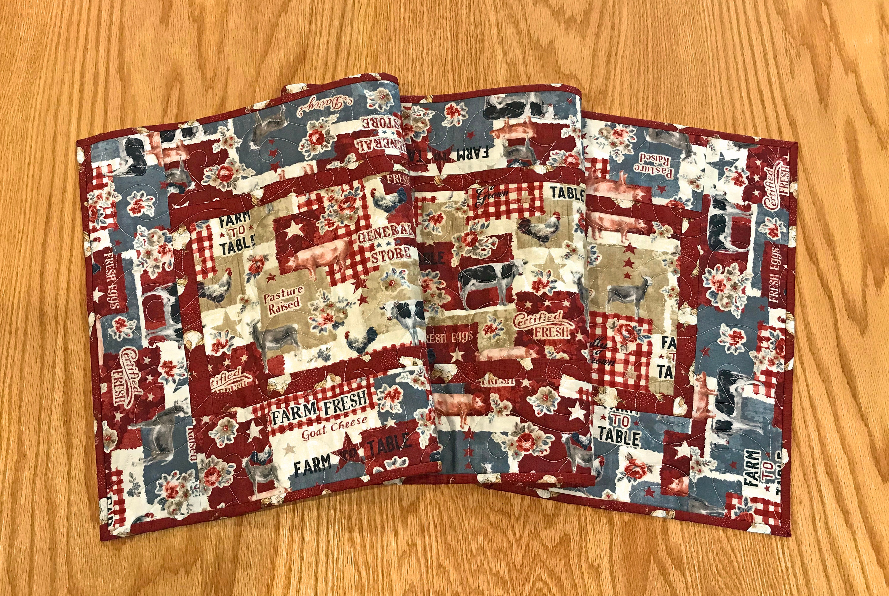 Farmhouse Themed Table Runner Country Kitchen Table Runner | Etsy