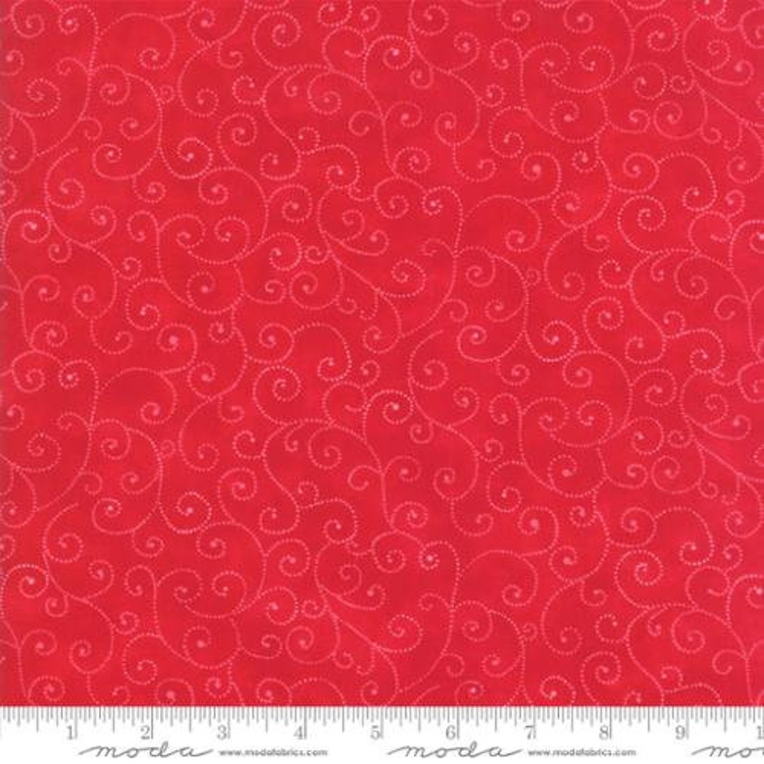 Moda Marbles Swirls Christmas Red Fabric 9908-23, Red Tonal Fabric, Red ...