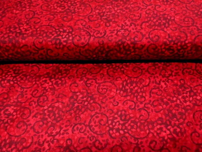 Ruby Slippers Red Scroll Fabric Wilmington Essentials - Etsy