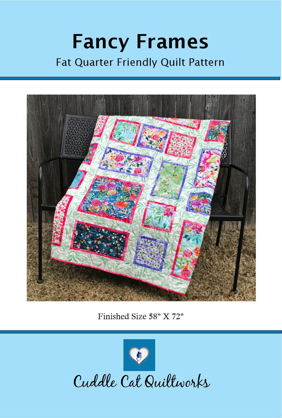 Fancy Frames Quilt Pattern PDF Version Cuddle Cat Quiltworks - Etsy Canada