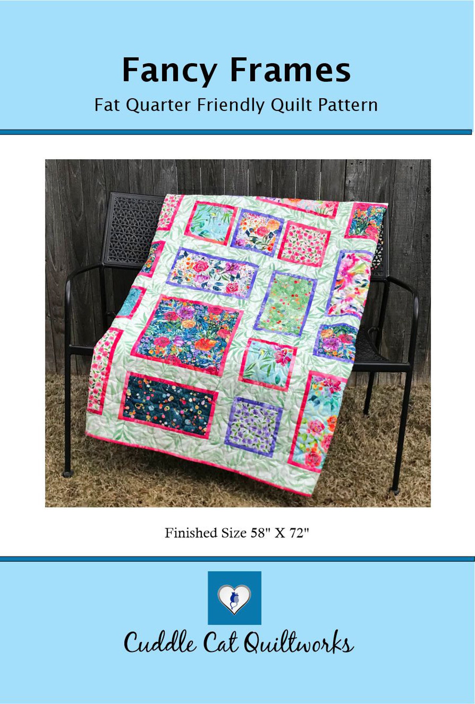 Fancy Frames Quilt Pattern PDF Version Cuddle Cat Quiltworks - Etsy Canada