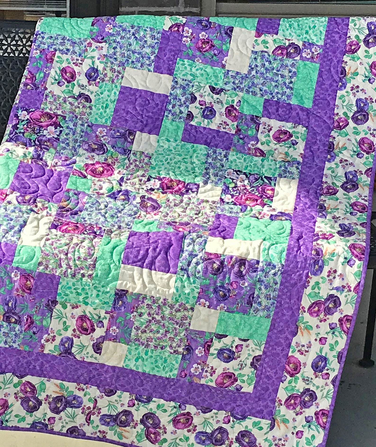 Charming Four Patch Quilt Pattern PDF Version, Cuddle Cat Quiltworks ...