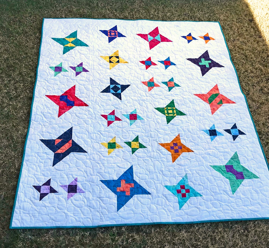 Star Gazing Quilt Pattern PDF Version - Cuddle Cat Quiltworks CCQ082 ...