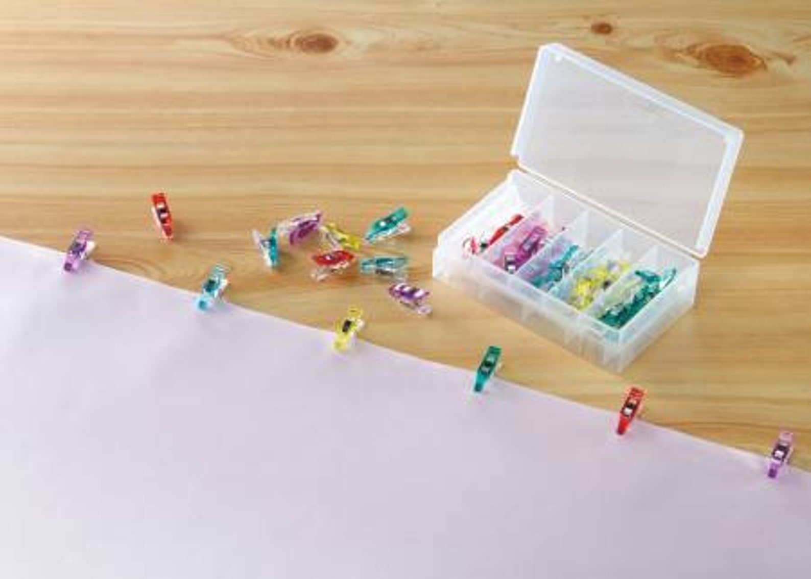 Clover Mini Wonder Clips Assorted 50pc With Storage Case - Etsy