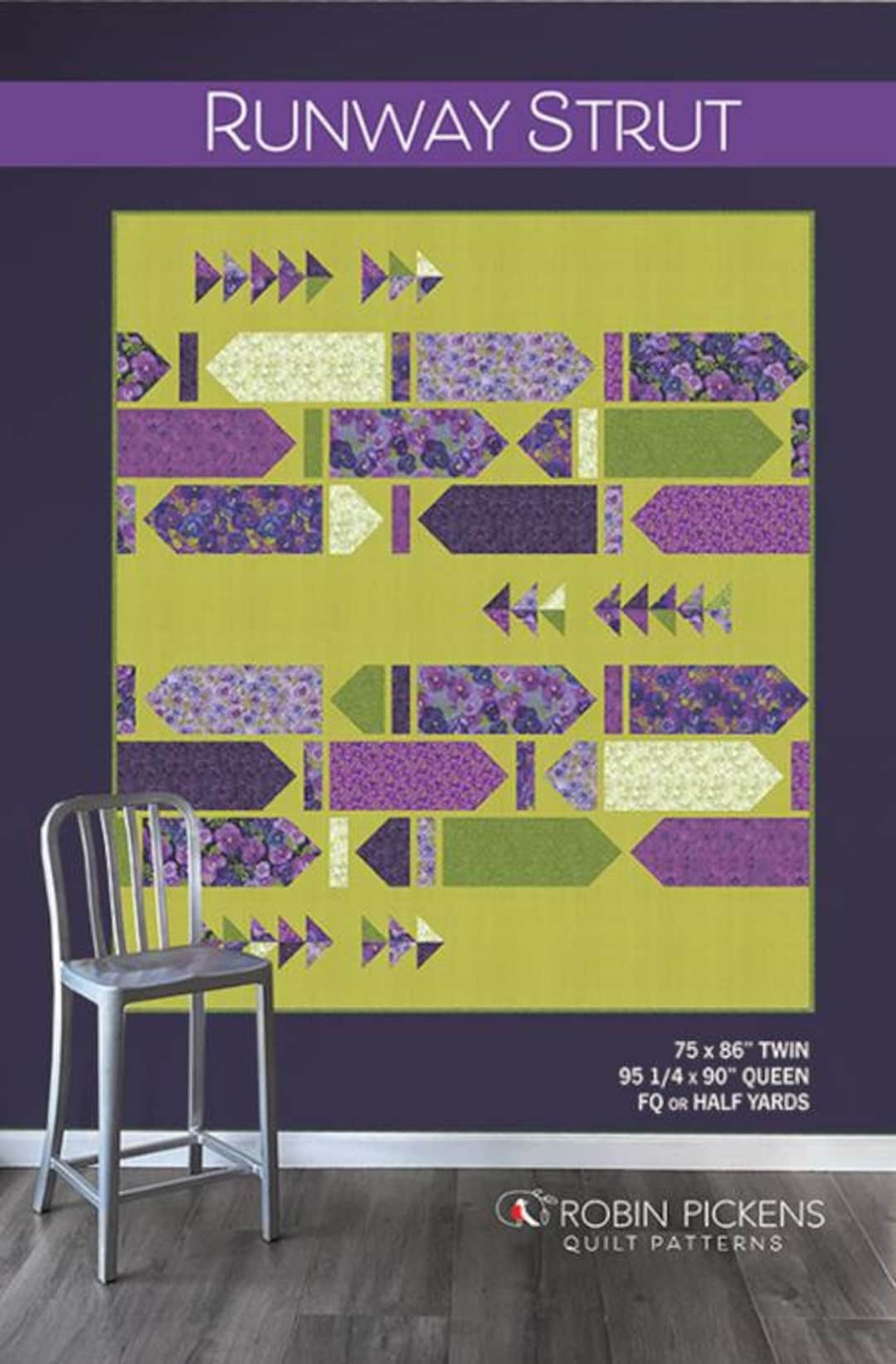 Runway Strut Quilt Pattern in Three Sizes - Robin Pickens RPQP-RS144 ...