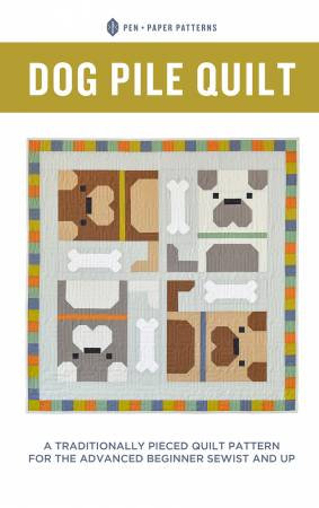Dog Pile Quilt Pattern - Pen and Paper Patterns PAP32, Dog Themed Quilt ...