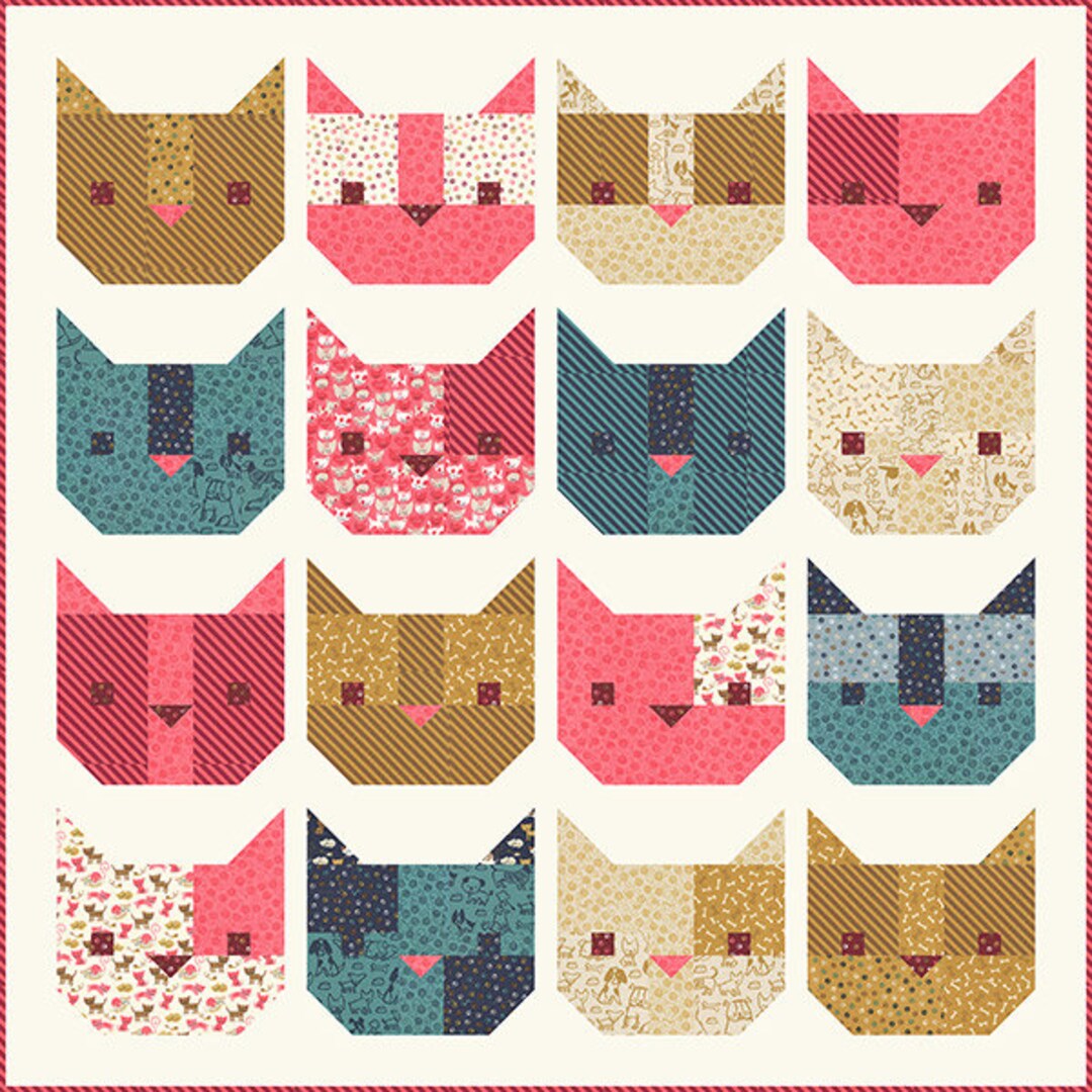 Here Kitty Kitty Quilt Pattern - Stacy Iest Hsu SIS003, Cat Quilt ...