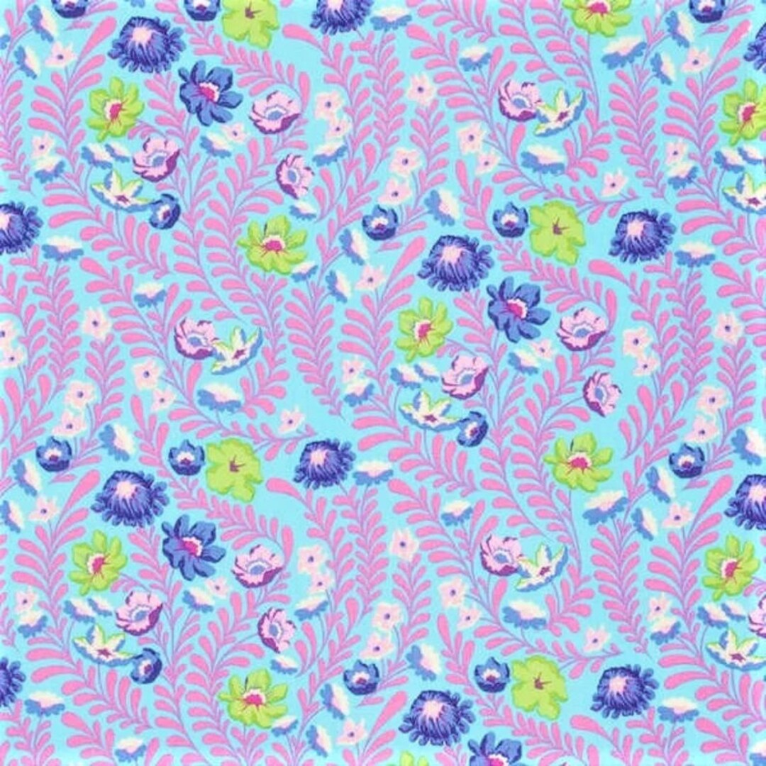 Tula Pink Eden Wildflowers Orchid Fabric - Free Spirit Fabrics PWTP073 ...