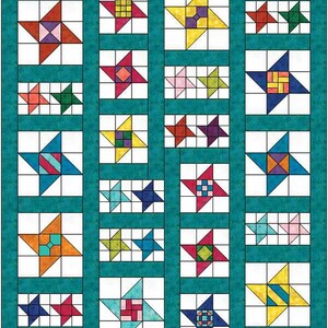 Star Gazing Quilt Pattern PDF Version - Cuddle Cat Quiltworks CCQ082 ...