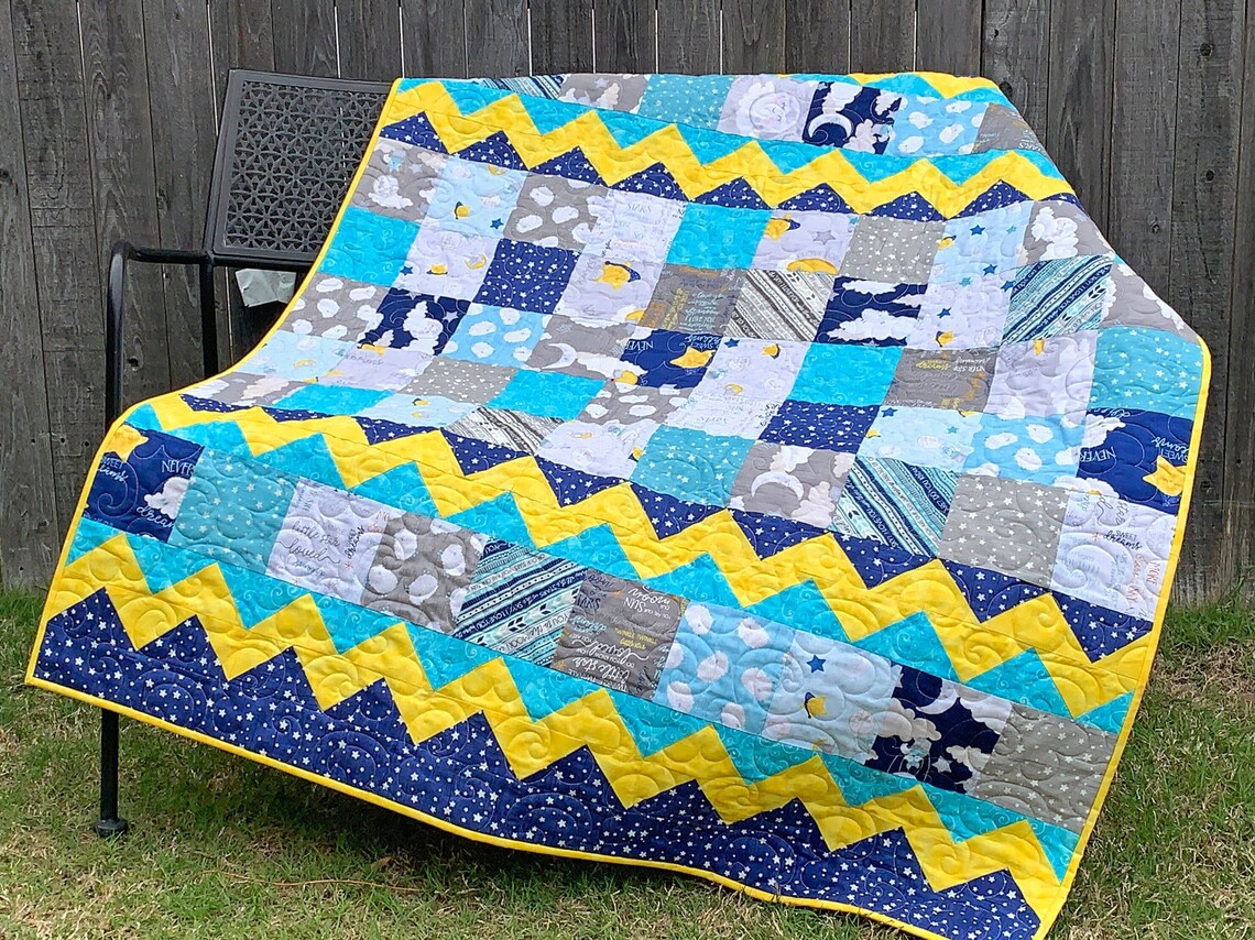 Baby Blocks Charm Square Baby Quilt Pattern in Two Size Options PDF ...