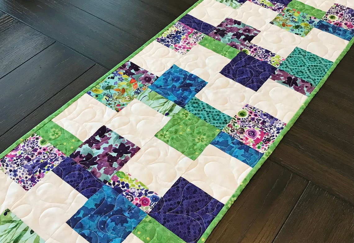 Dancing Squares PDF Table Runner Pattern Easy Charm Square - Etsy