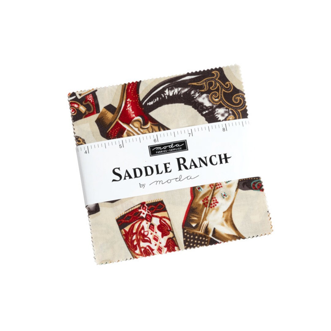 Saddle Ranch Charm Pack - Moda 33790PP, Western Themed Fabric Charm ...