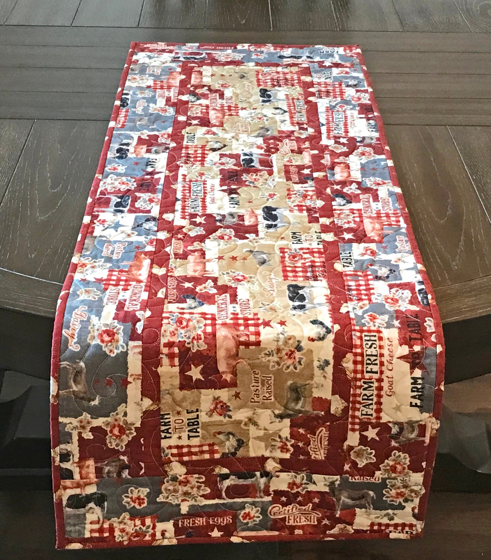 Farmhouse Themed Table Runner Country Kitchen Table Runner - Etsy
