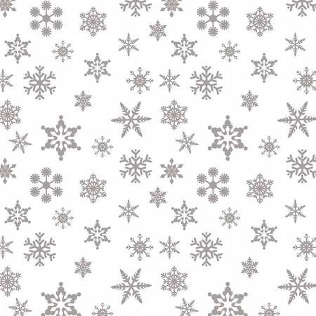 Snowflake Sparkle Silver Fabric Riley Blake Designs SC566R-SILVER ...